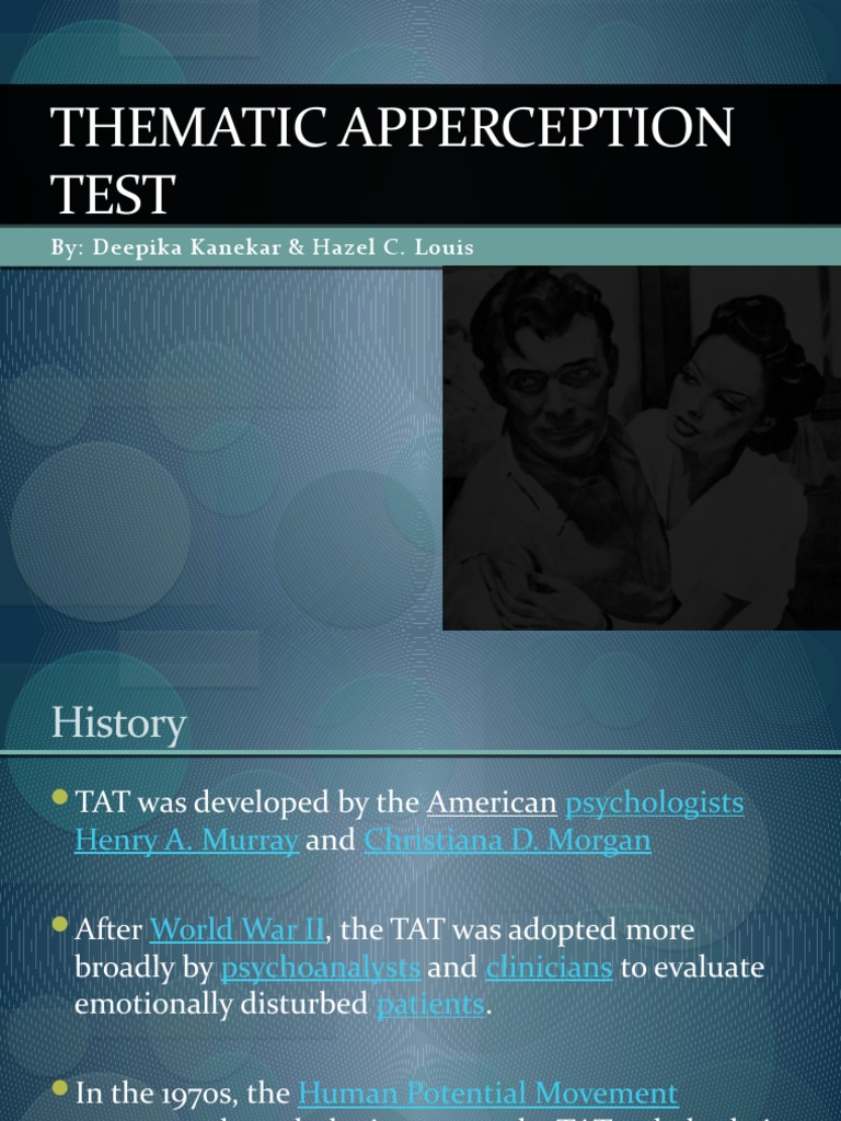 Thematic A Perception Test | PDF | Psychology | Human Nature