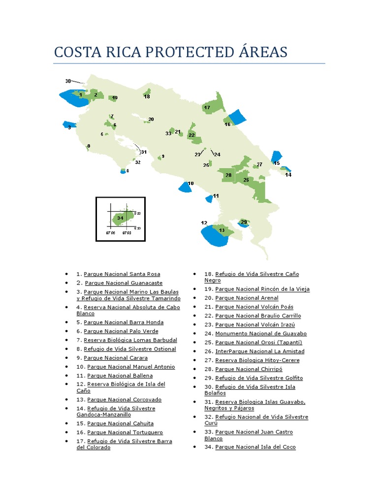 Costa Rica Protected Areas | Download Free PDF | Organisms | Conservation