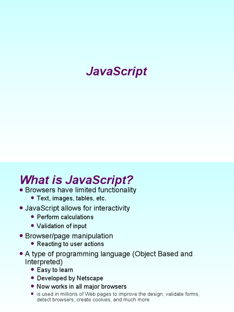 Javascript 1 | PDF | Regular Expression | Java Script