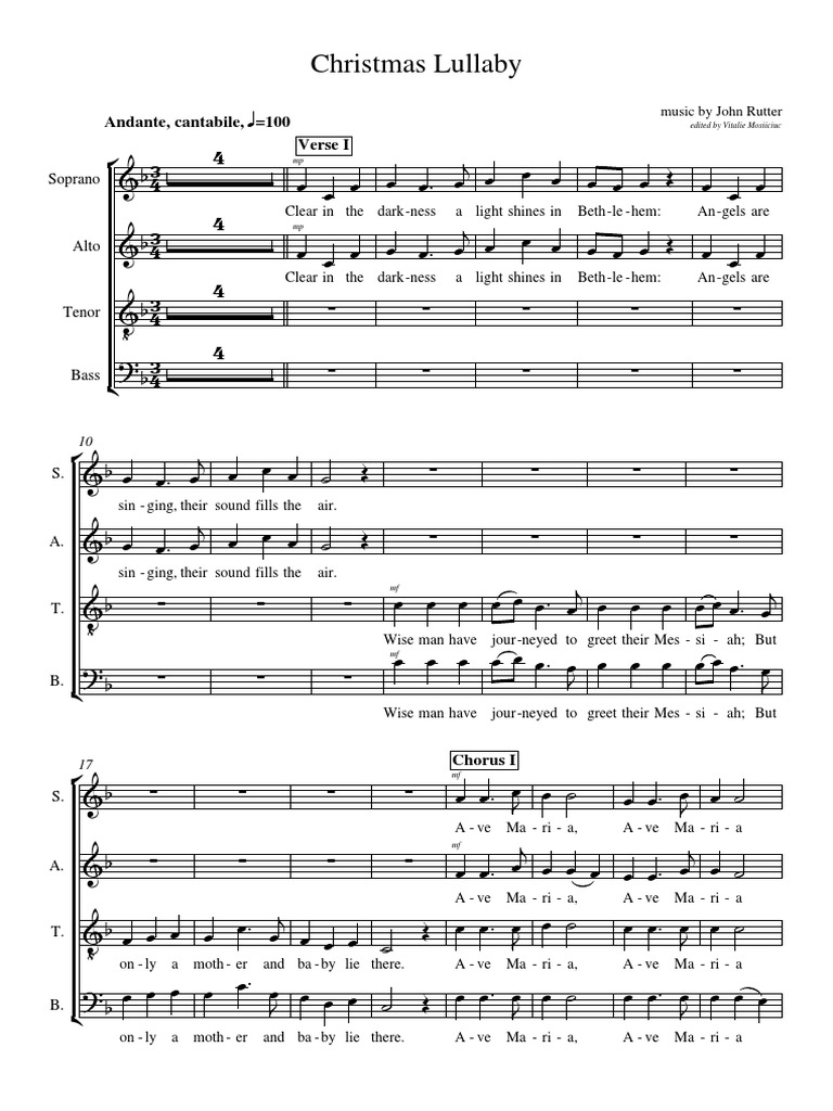 Christmas Lullaby (Choir) - 2 | PDF | Music Performance | Choral Music