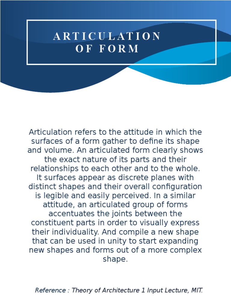 Articulation of Form in Architecture | PDF | Philosophy | History