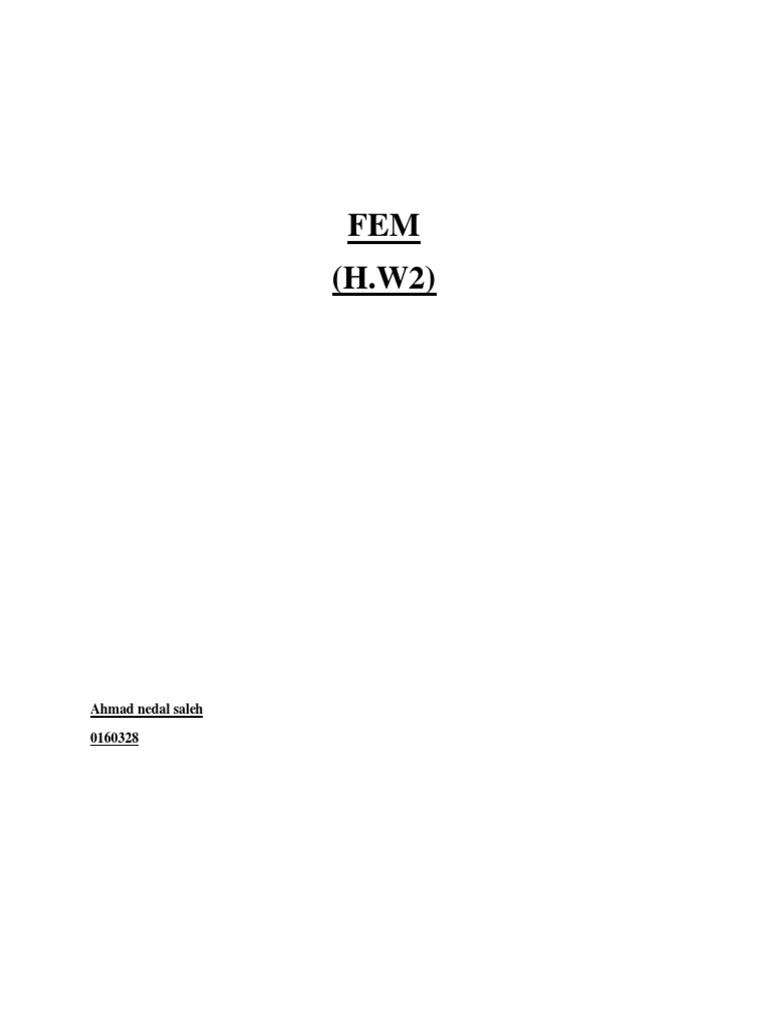 Fem PDF | PDF | Structural Analysis | Algorithms