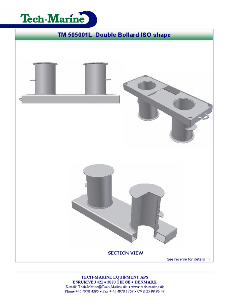 ISO Bollard Technical Drawing | PDF | Manufactured Goods
