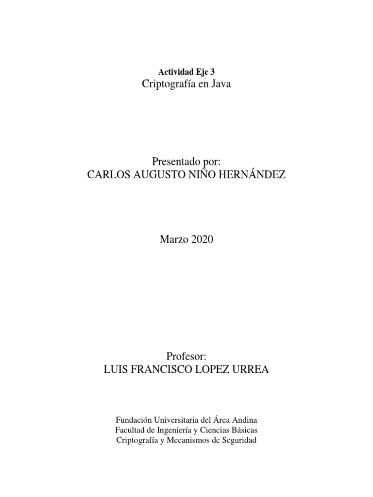 Actividad Eje-3 Criptografia | PDF