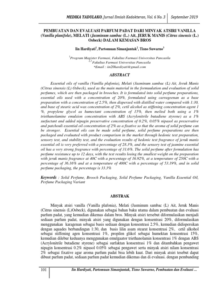 Pembuatan Parfum | PDF | Odor | Cosmetics