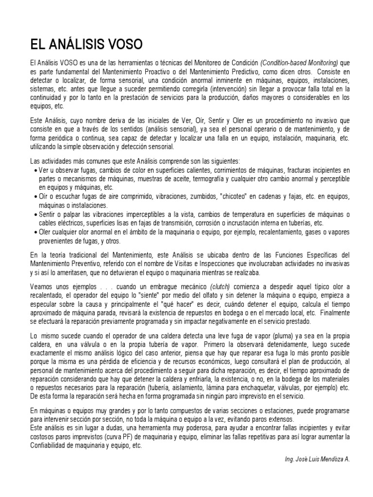 Análisis Voso | PDF | Ingeniería mecánica | Energía y recursos