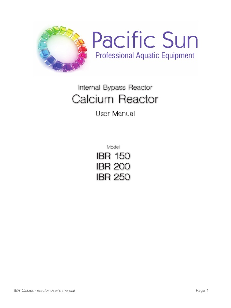 Calcium Reactor: IBR 150 IBR 200 IBR 250 | PDF | Alkalinity | Pump