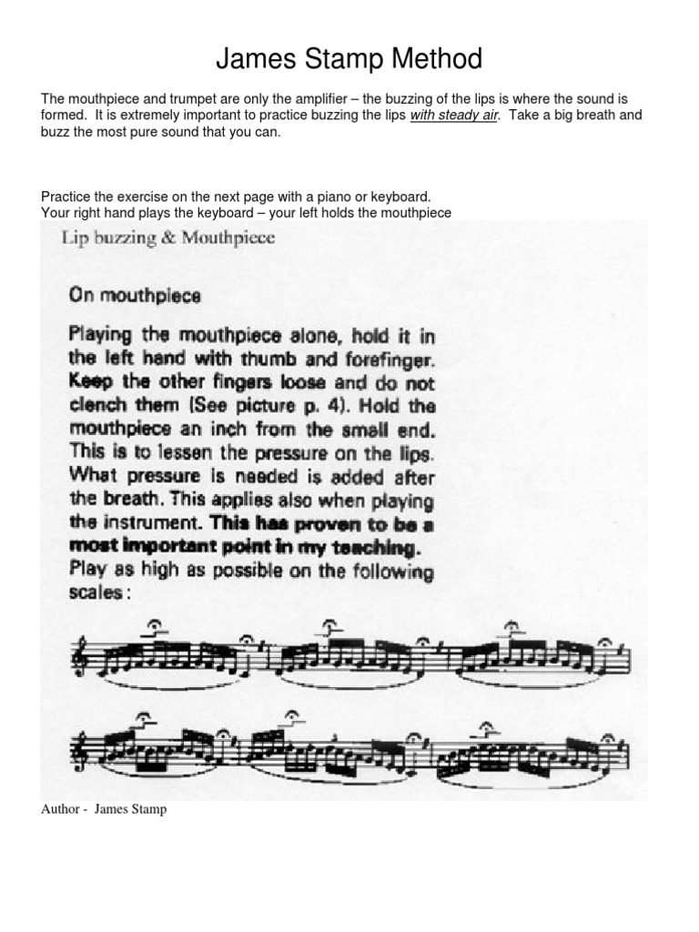 James Stamp Trumpet Method Overview | PDF