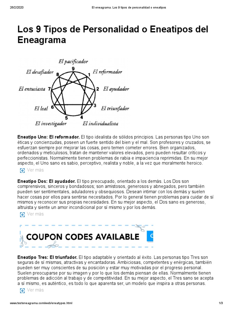 Descubre los 9 Eneatipos del Eneagrama | PDF | Eneagrama de la personalidad