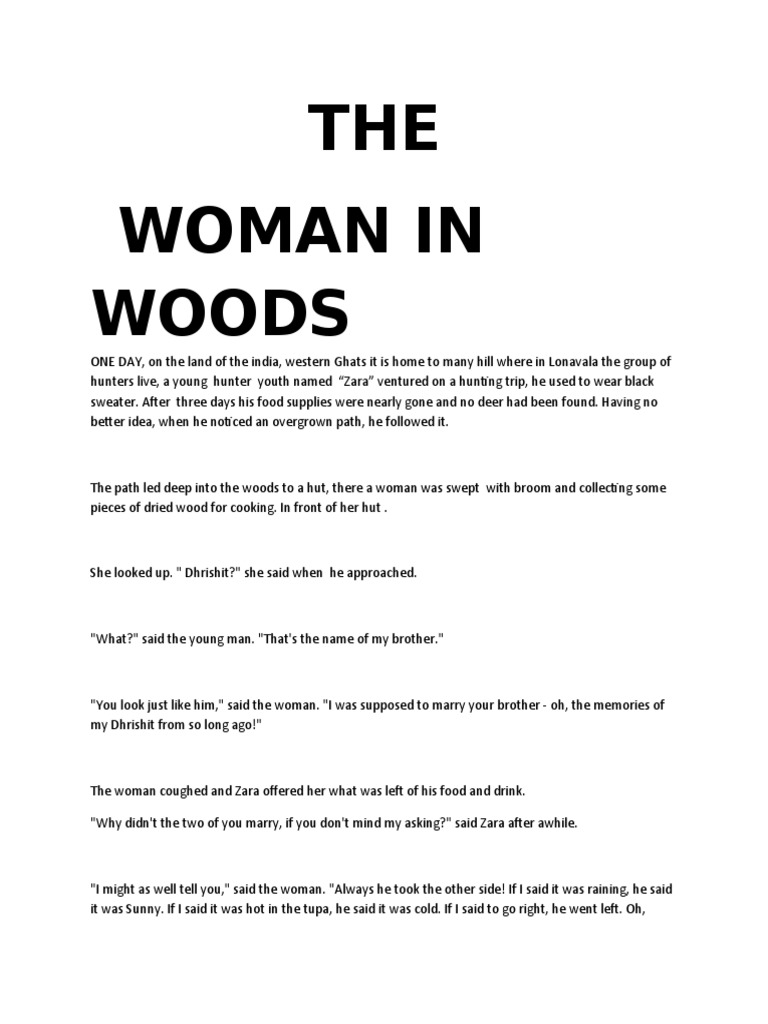 The Woman in Woods | PDF | Poetry