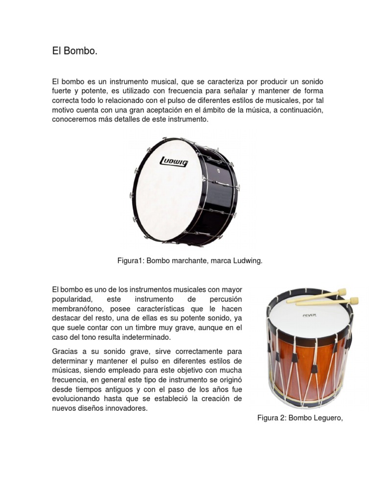 El bombo: características y tipos de este potente instrumento de ...