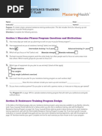 Six Minute Walk Test Worksheet | PDF | Wellness