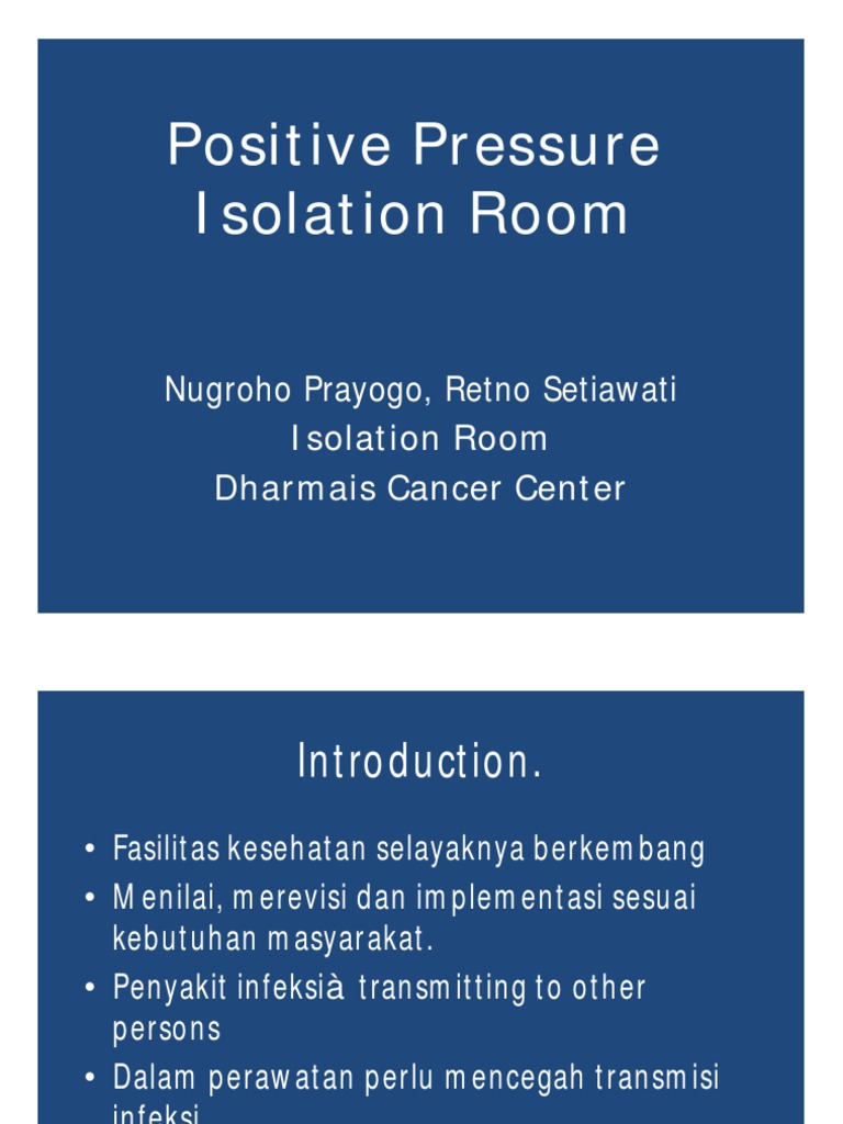 Positive Pressure Isolation Room | PDF