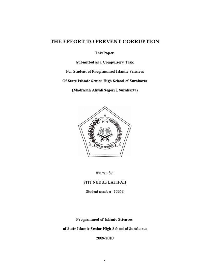The Effort To Prevent Corruption | PDF