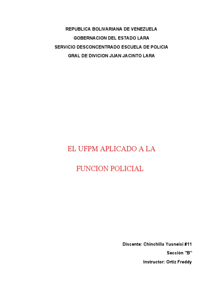 Analisis Del UFPM | PDF | Policía | Gobierno