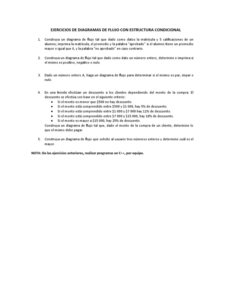 Diagramas de Flujo Con Estructura Condicional | PDF