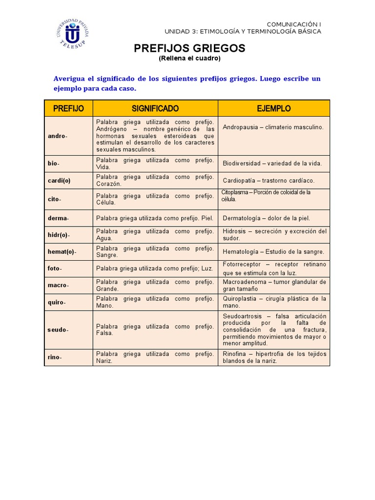 Prefijos Griegos | PDF | Hormona | Medicina