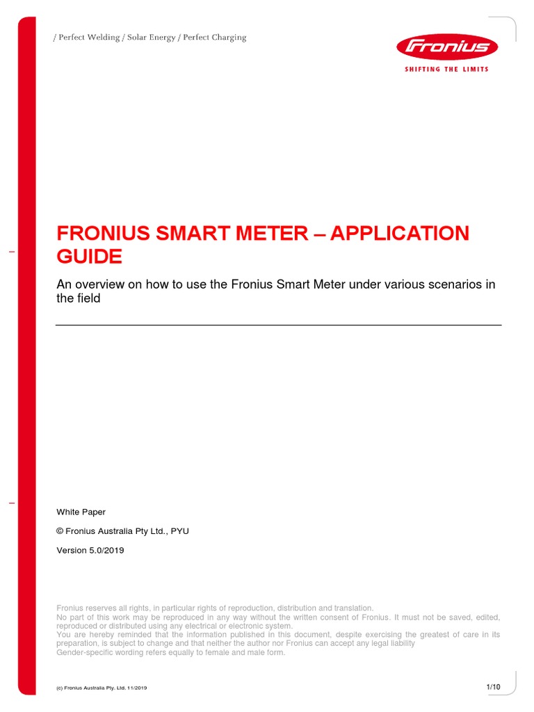 Fronius Smart Meter - Application Guide | PDF | Mains Electricity ...