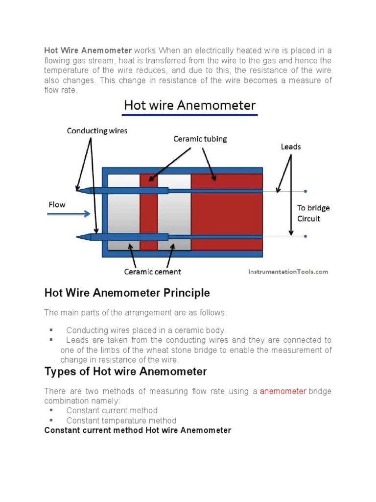 Hot Wire Anemometer Guide | PDF