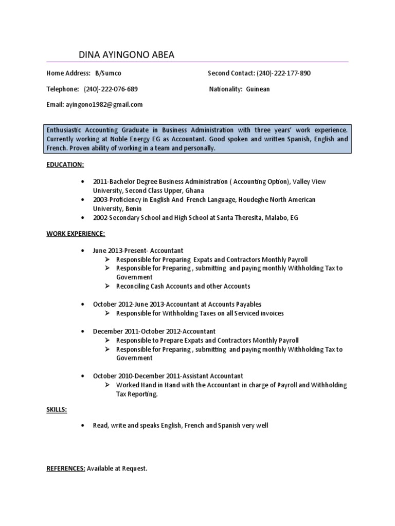 Dina S Last CV | PDF