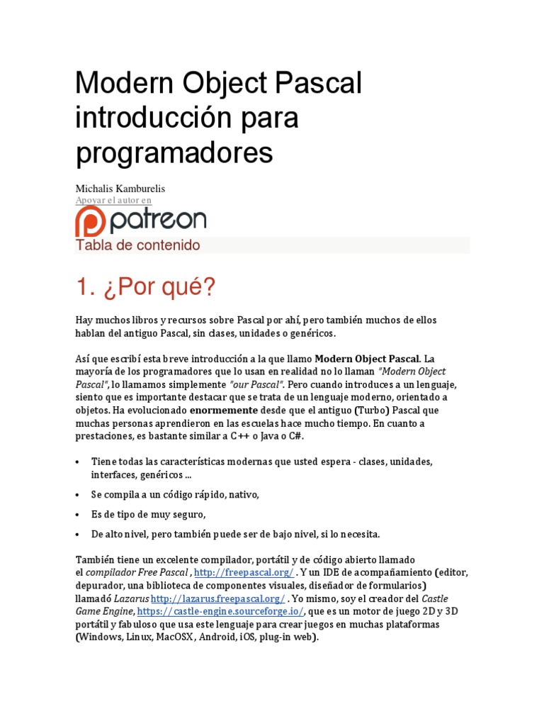 Manual Pascal | Descargar gratis PDF | Compilador | Lenguaje de programación