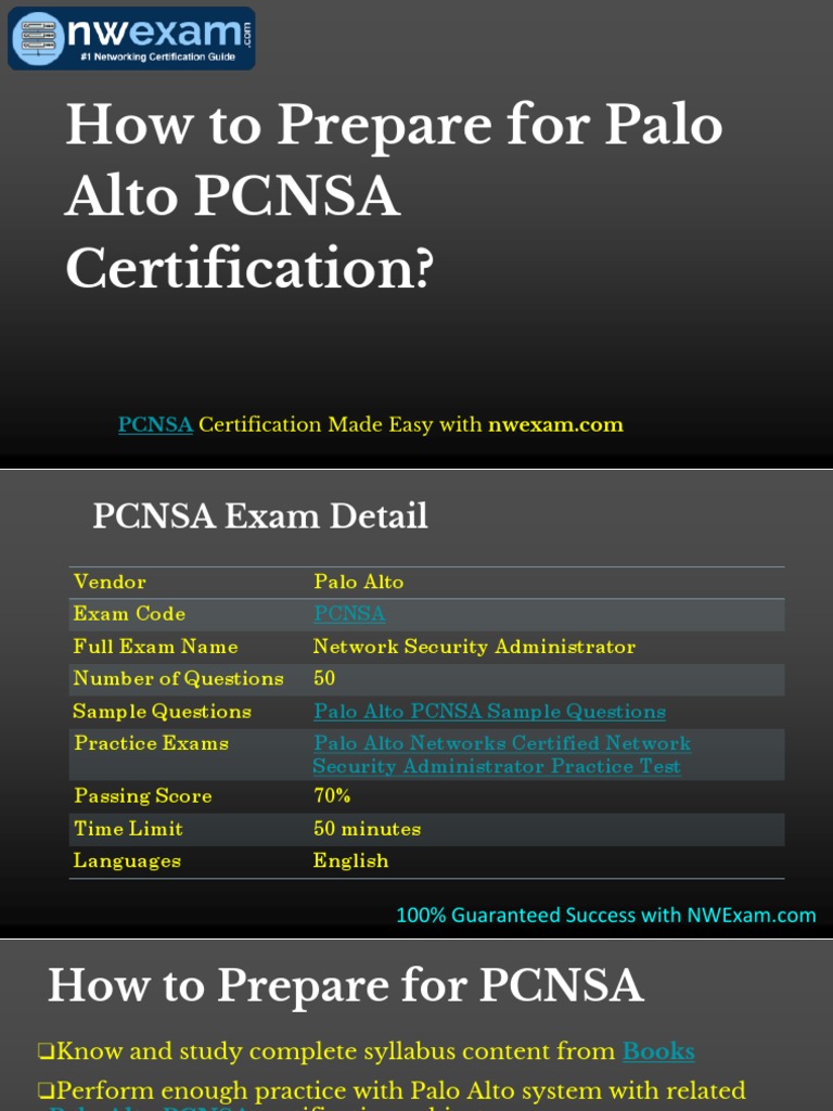 How To Prepare For Palo Alto PCNSA Certi PDF | PDF | Test (Assessment ...