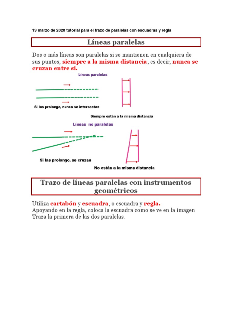 Tutorial Trazo de Paralelas | PDF