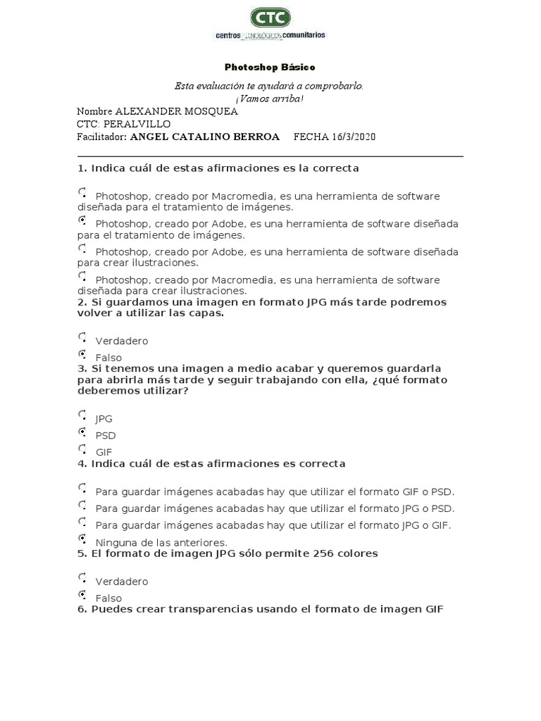 Examen Final Photoshop Basico | PDF | Adobe Photoshop | Imagen