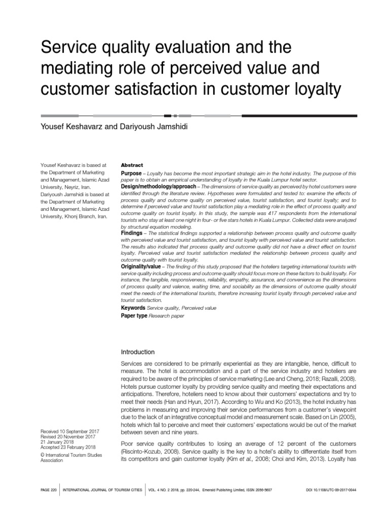 Service Quality Evaluation PDF | PDF | Customer Satisfaction | Attitude ...