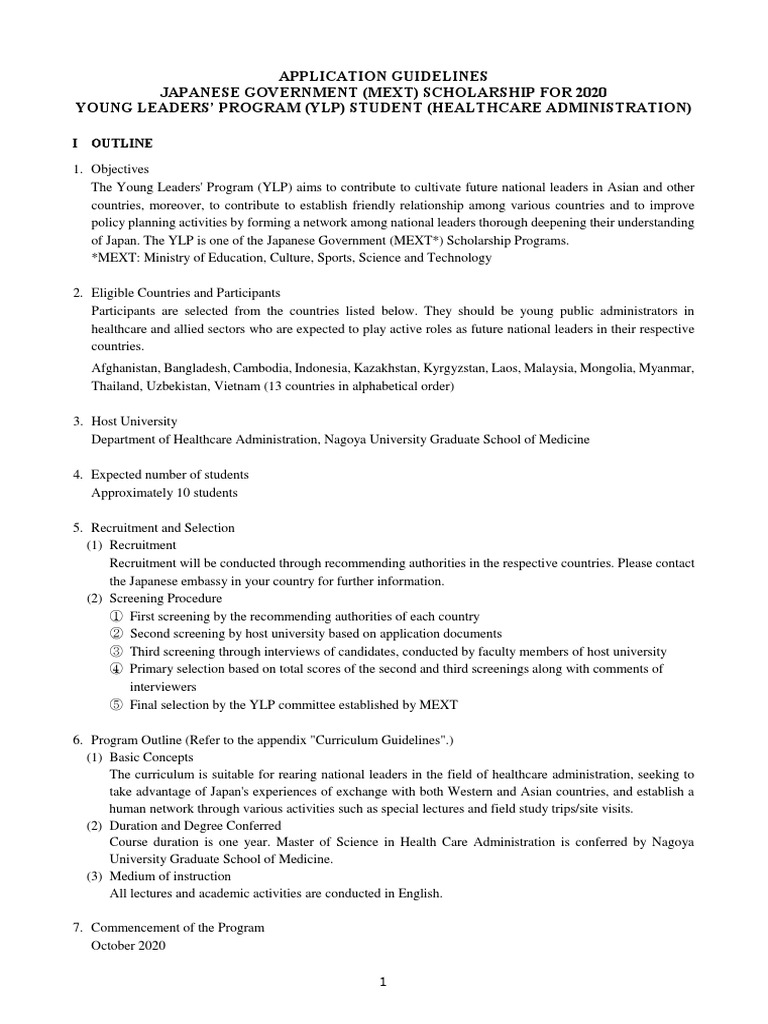 03 Guidelines HEALTHCARE ADMINISTRATION | PDF | Graduate School ...