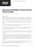 Ejercicios para Hernia Discal L4-L5 | PDF | Rodilla | Terapia física