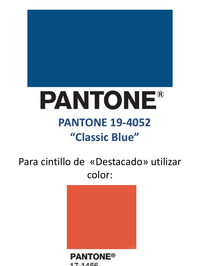 Color PANTONE 19-4052 Classic Blue | PDF