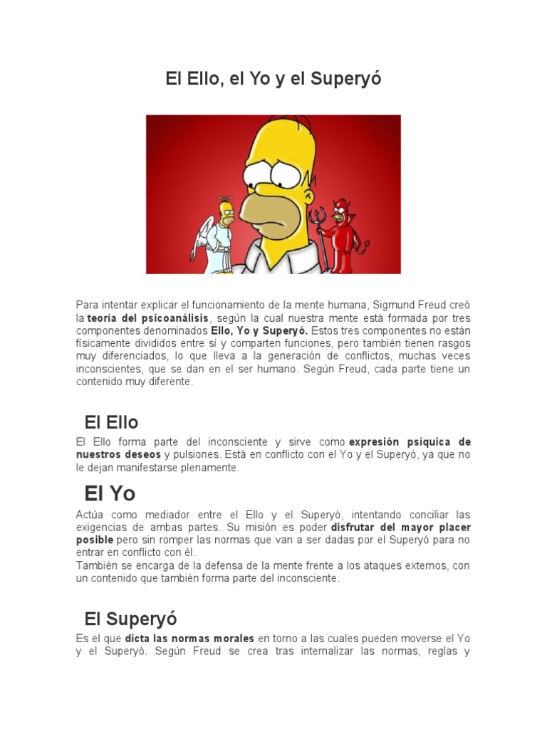 El Ello, El Yo y El Superyó | PDF