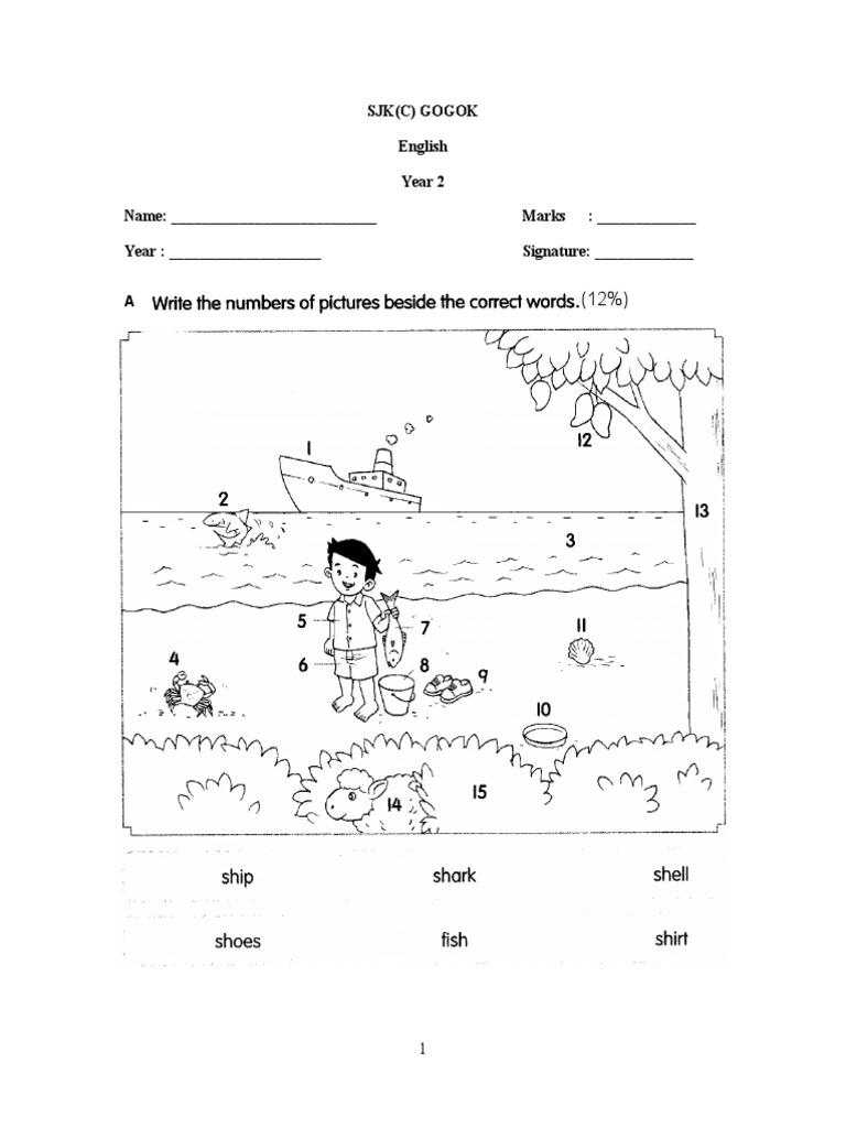 Examination Paper Year 2 (BI) | PDF | Teaching Methods & Materials