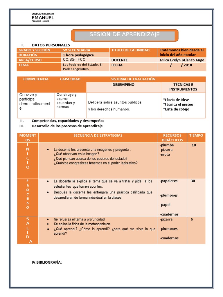 Sesion de Los Poderes Del Estado Lesgislativo | PDF | Maestros ...