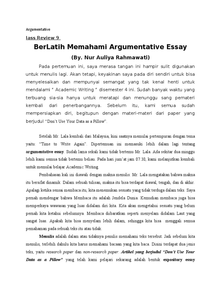 Argumentative | PDF
