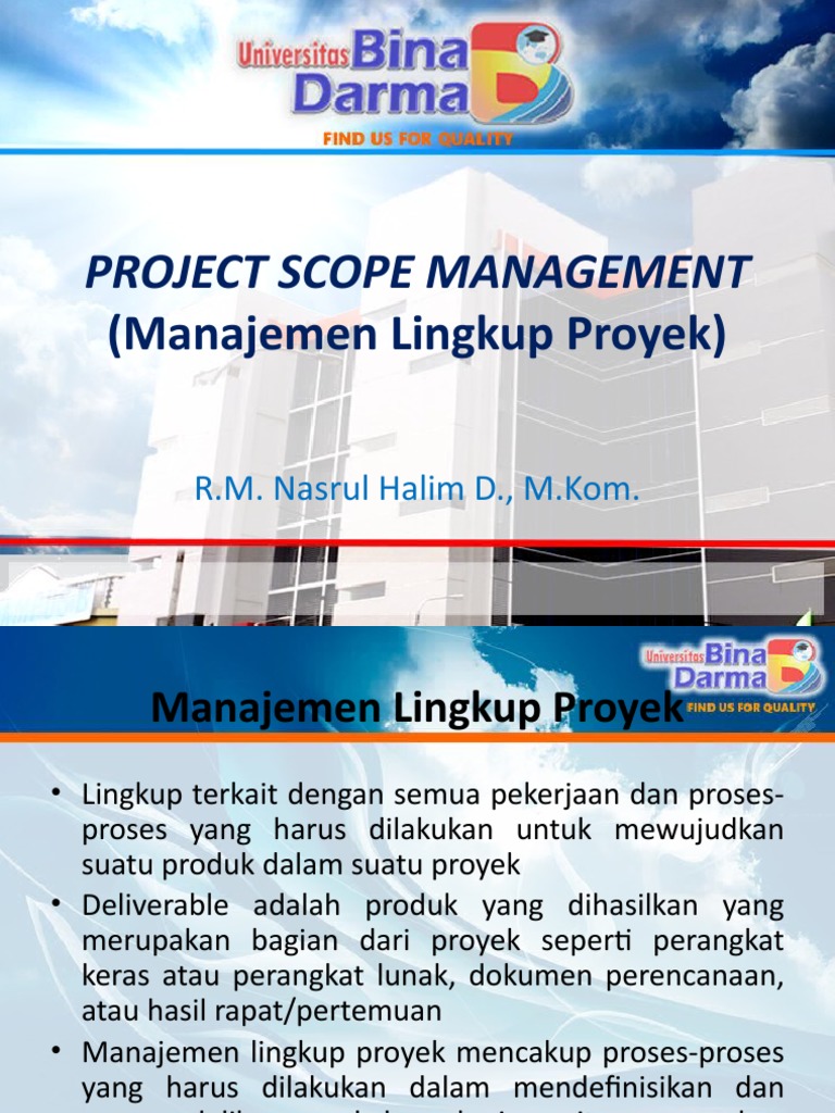 BAB 5 - Project Scope Management | PDF