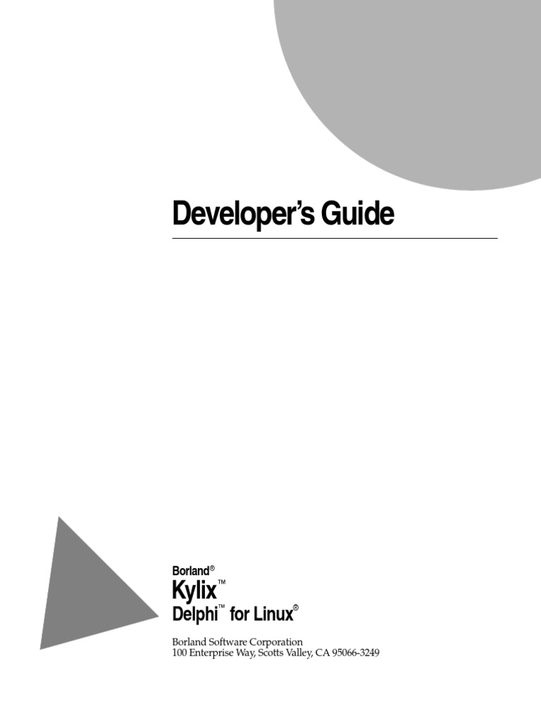 Borland Kylix Developers Guide Borland Kylix Delphi For Linux