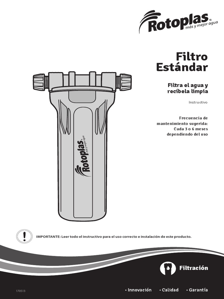 Filtro Roto Plas | PDF | Bomba | Agua