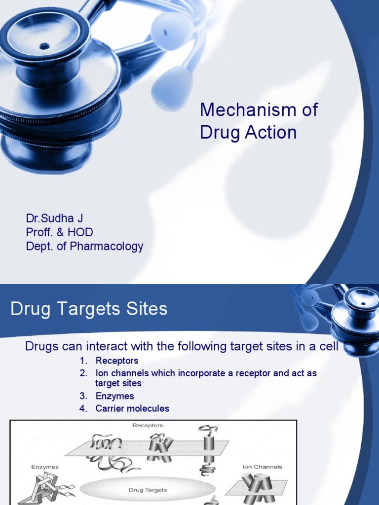 Mechanism of Drug Action | PDF | Receptor (Biochemistry) | Ligand ...