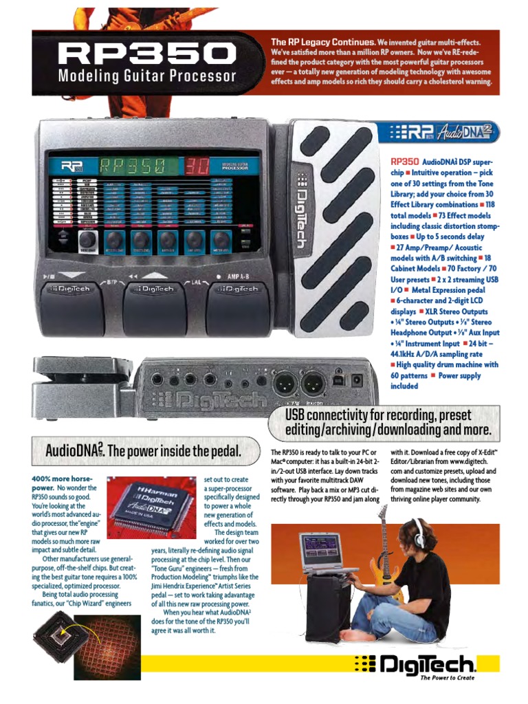 Digitech RP350 Charts PDF | PDF | Sound Recording | Sound Production