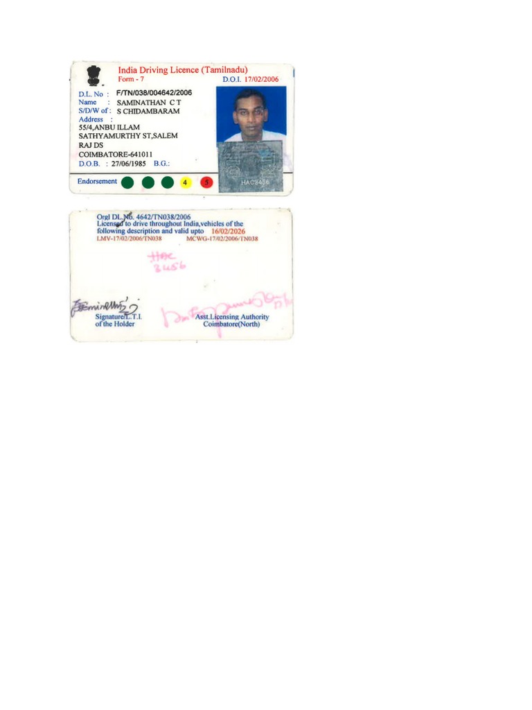Driving Licence | PDF