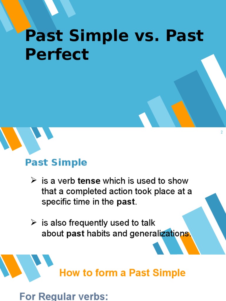 Past Simple vs. Past Perfect Guide | PDF | Grammatical Tense | Verb