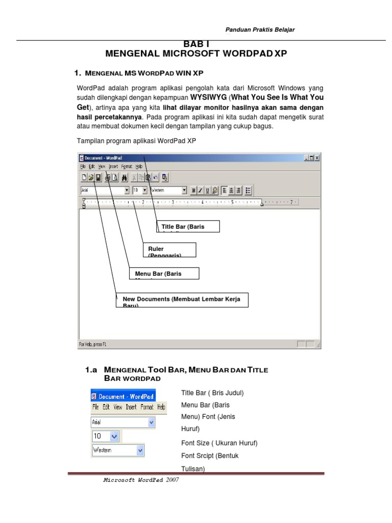 Panduan Praktis Microsoft WordPad 2007 | PDF