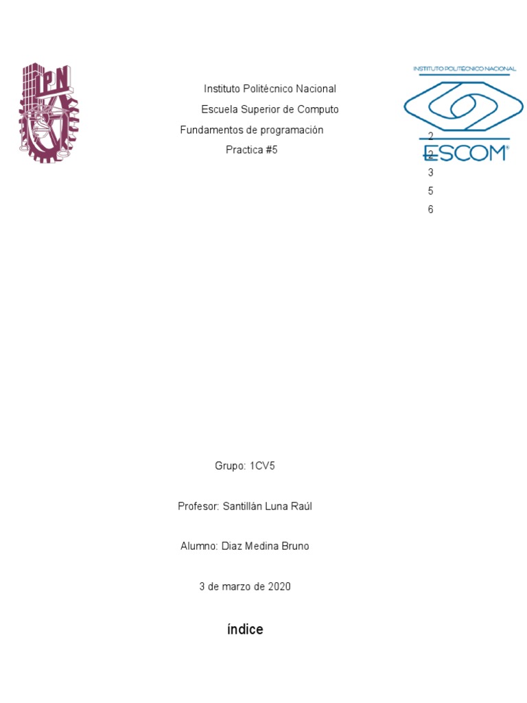 Practica 5 Escom | PDF
