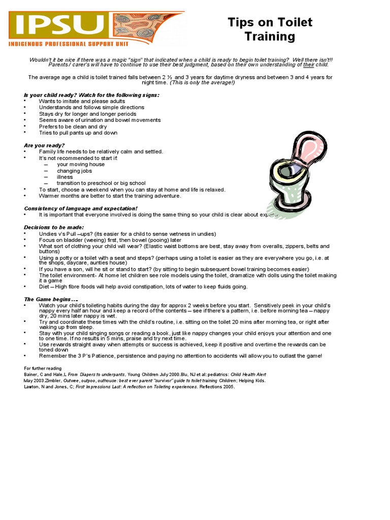 Toilet Training Flyer | PDF | Toilet | Diaper