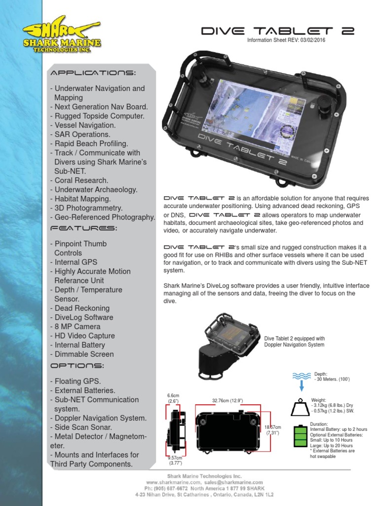 Dive Tablet 2 Underwater Mapping and Navigation Solution | PDF ...