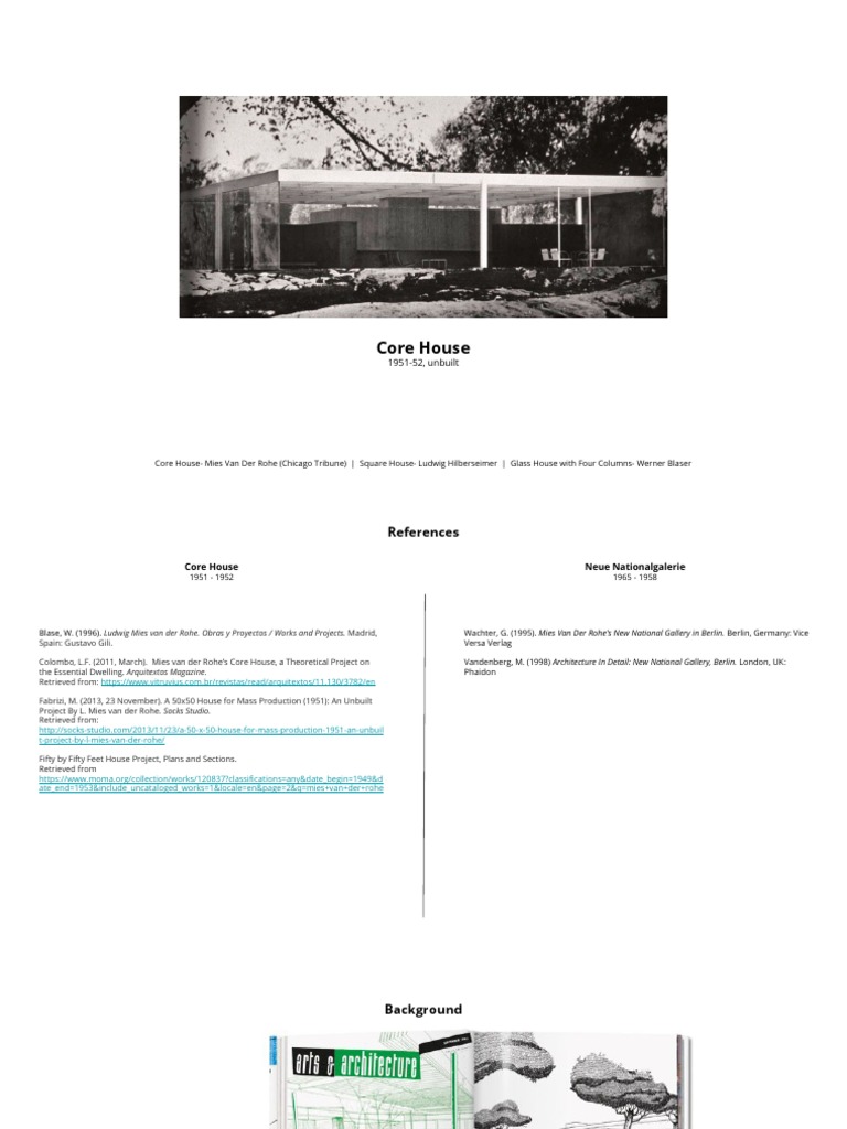 Core House - Mies Van Der Rohe's Unbuilt Prototype for Mass Housing ...