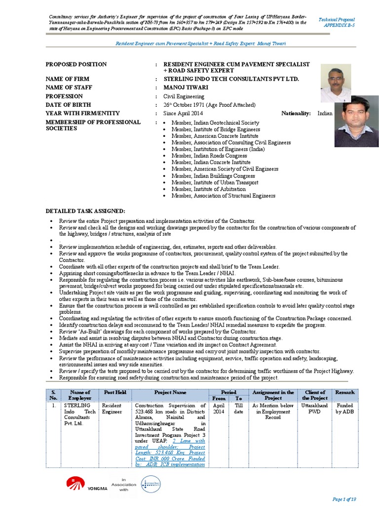 Resident Engineering Services | PDF | Road | Project Management