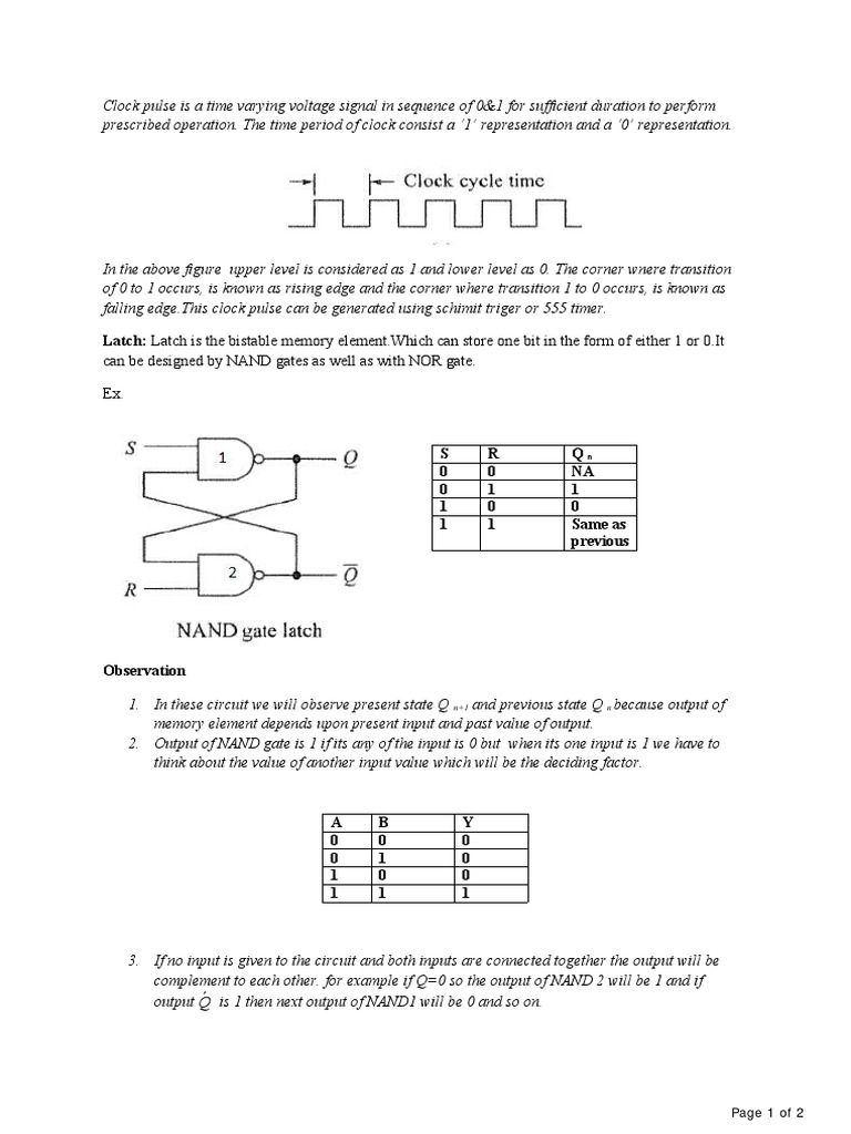 Latch: Latch Is The Bistable Memory Element - Which Can Store One Bit ...